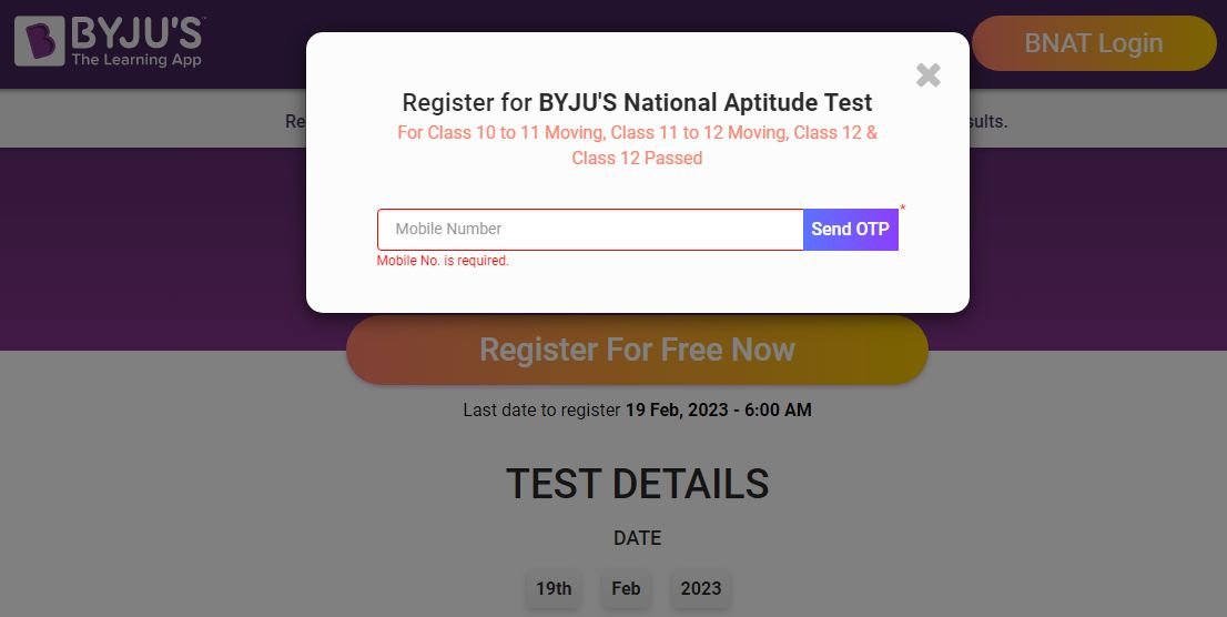 BNAT Scholarship | Eligibility & Registration Form