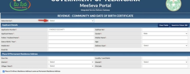 How to get a Caste Certificate in Telangana